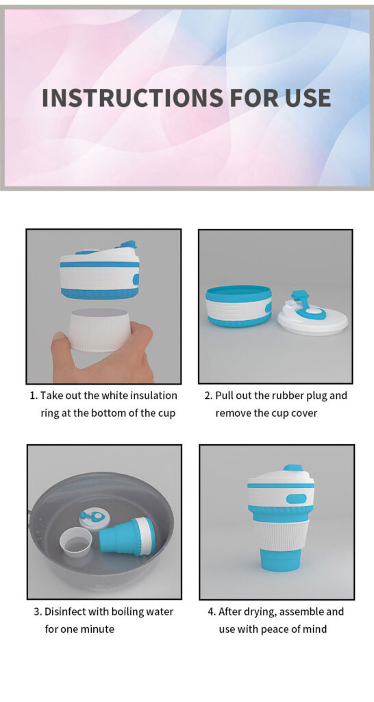 silicone folding coffee cup